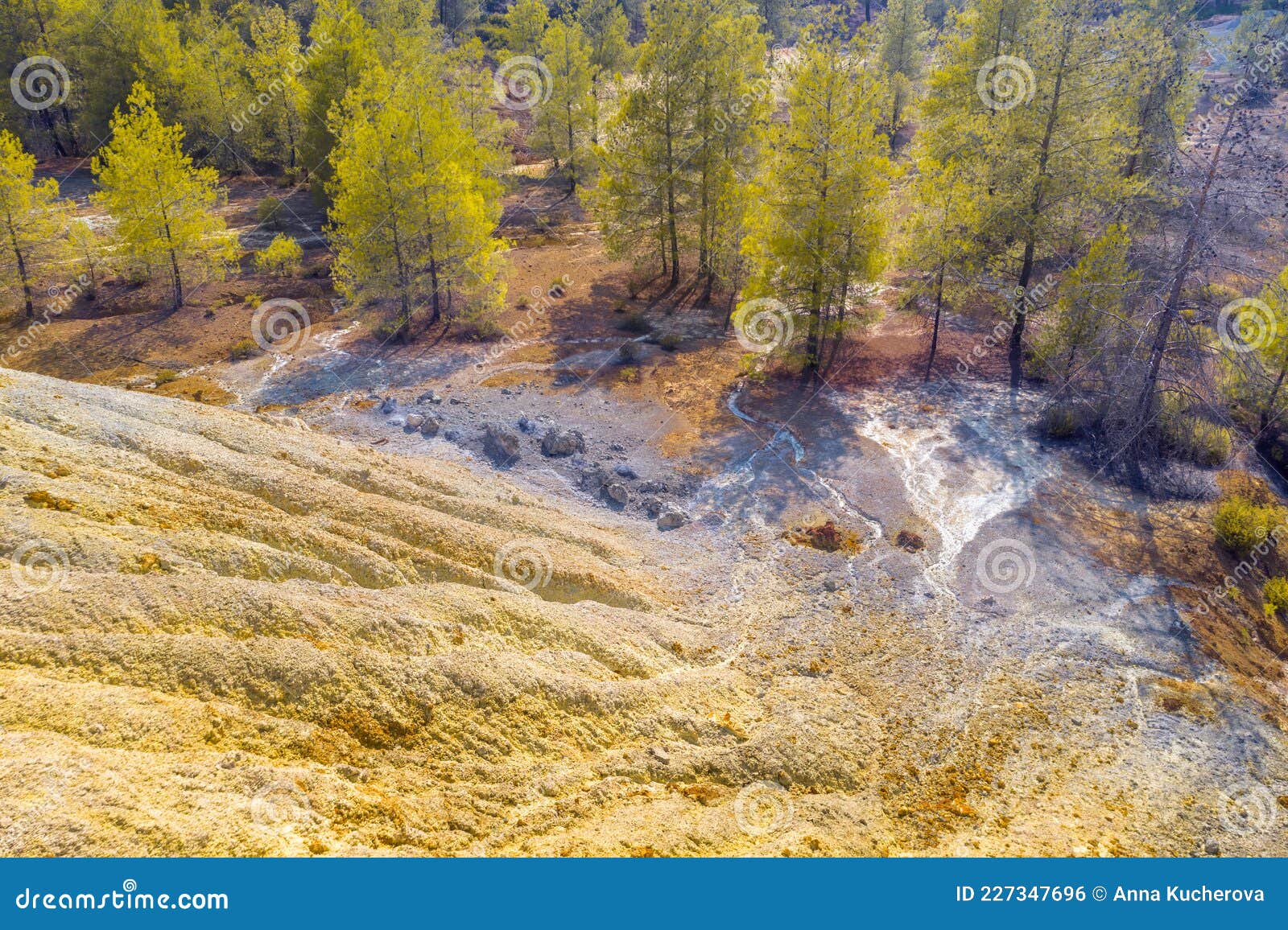 Pollution of the Grounds and the Waters Copper Mining Waste Stock Photo ...