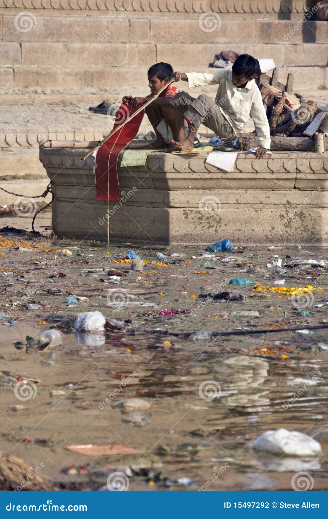 Pollution in the Holy River Ganges - India Editorial Photography ...