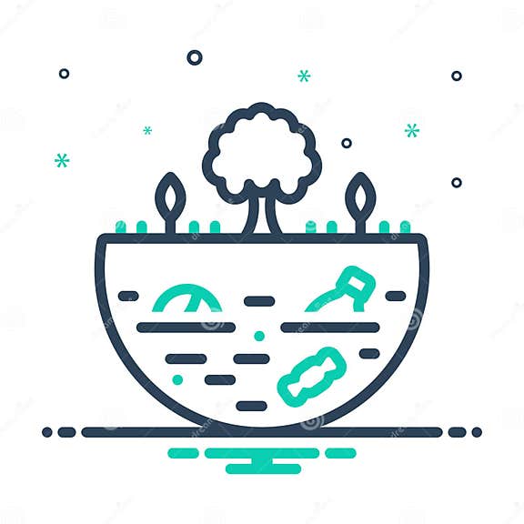 Mix Icon for Pollution, Contamination and Earth Stock Illustration ...