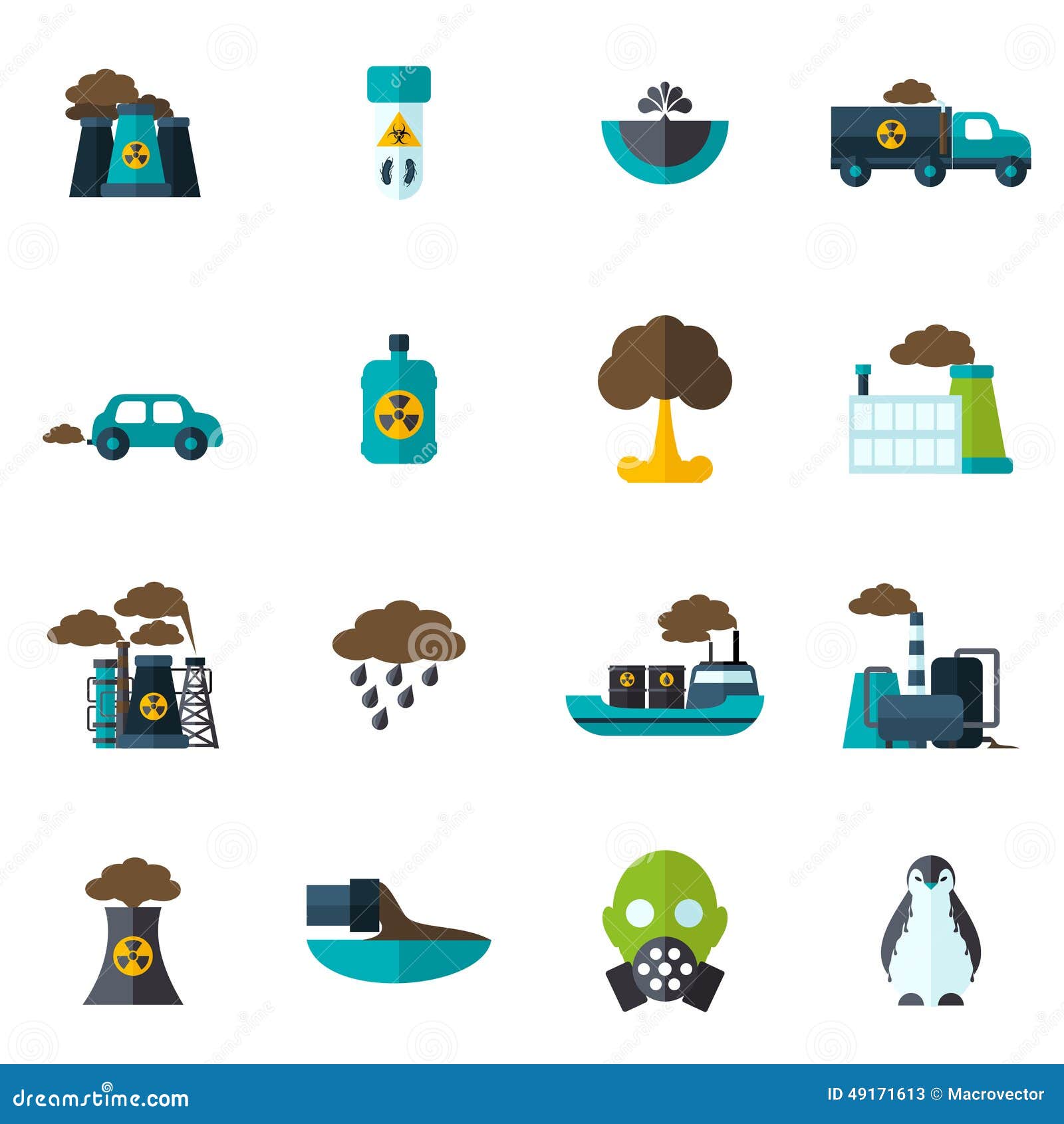 Pollution Icon Flat stock vector. Illustration of broken - 49171613 Pollution Icon Flat stock vector. Illustration of broken - 49171613