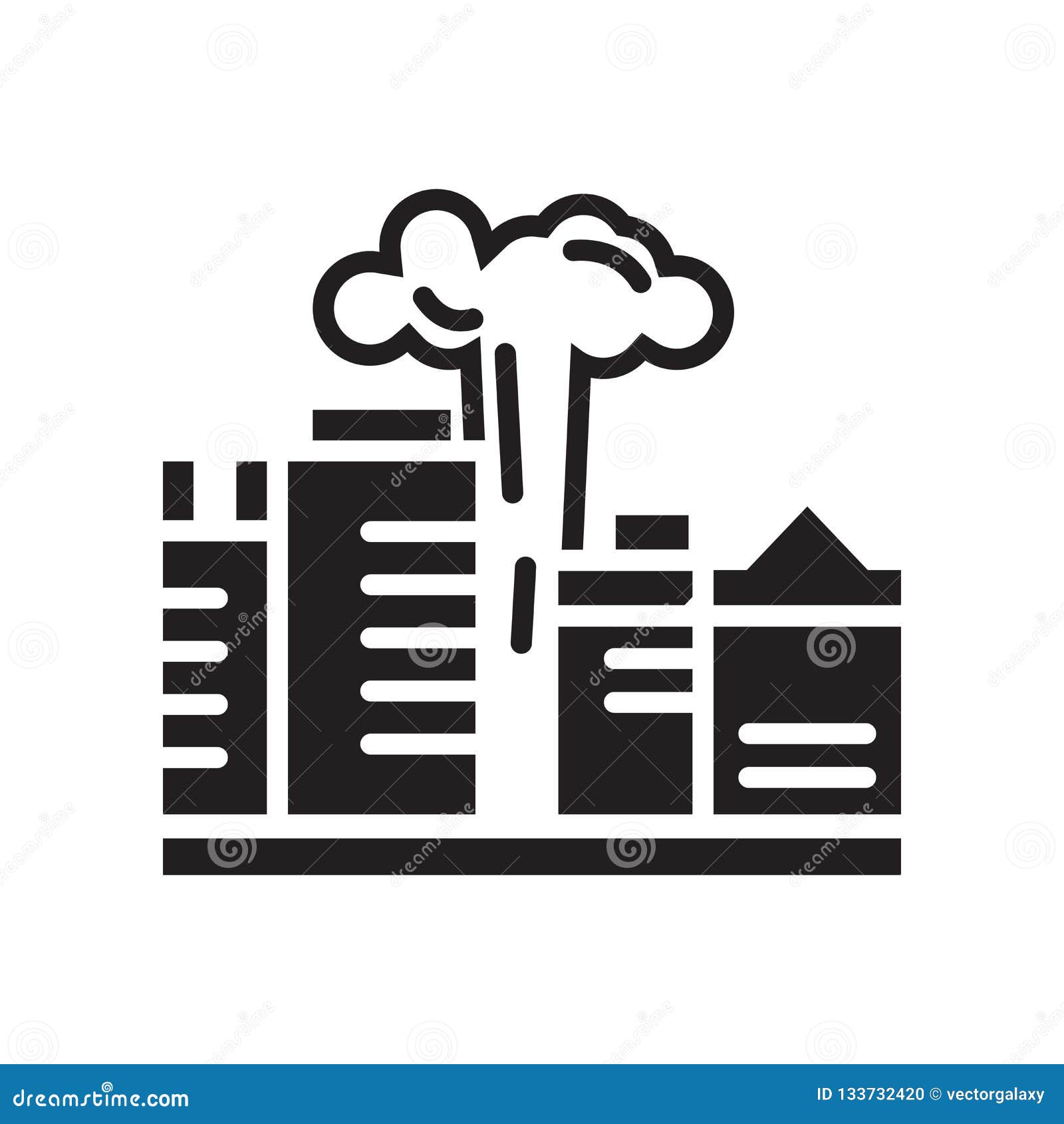 Pollution Icon Vector Sign and Symbol Isolated on White Background ...