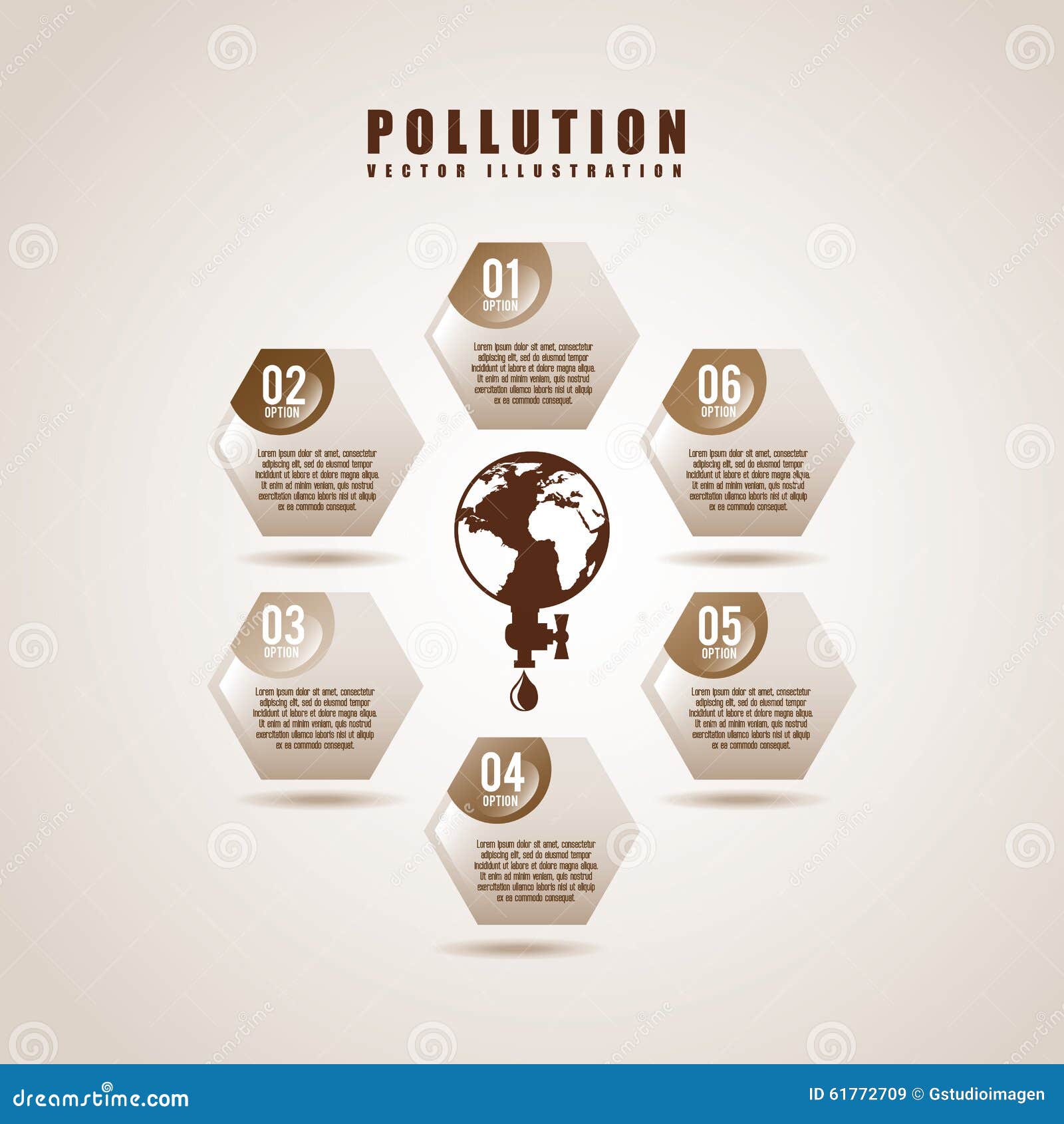 Pollution Infographics Design Stock Vector - Illustration of production ...