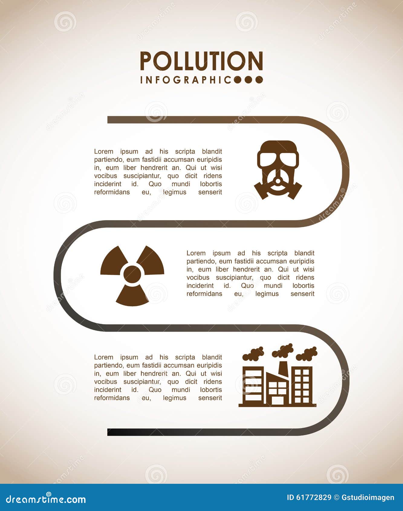 Pollution Infographics Design Stock Vector - Illustration of icon ...