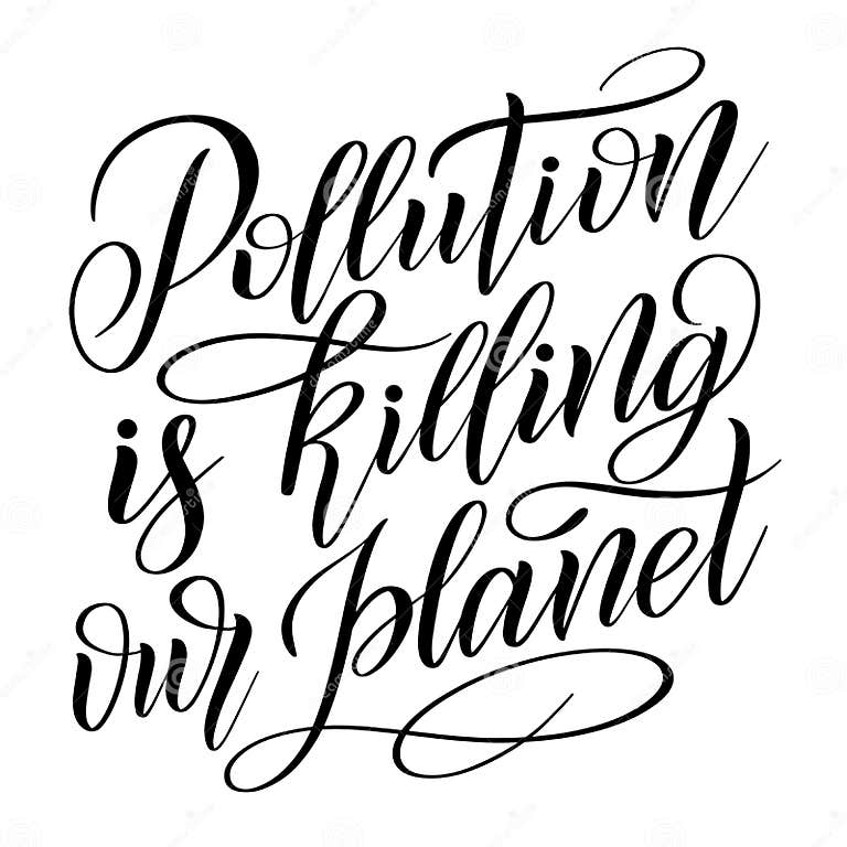 Pollution is Killing Our Planet. Stock Vector - Illustration of ...