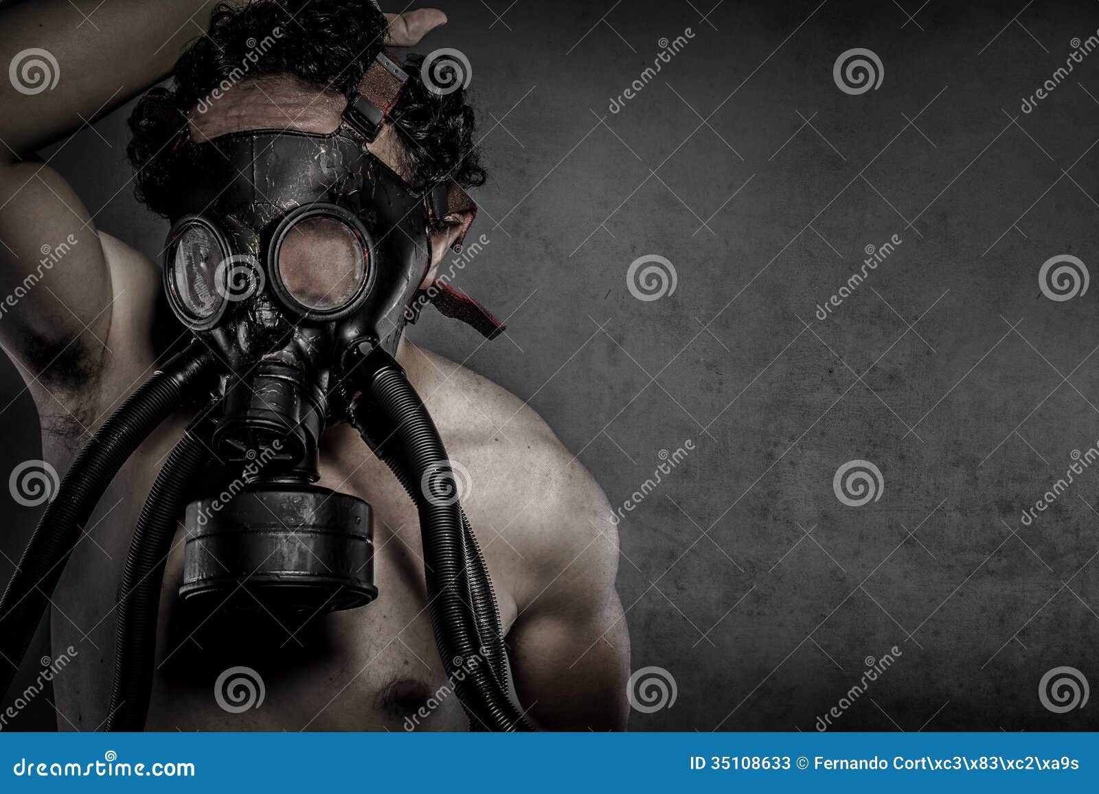 Pollution, Nuclear Disaster, Man With Gas Mask, Protection Royalty-Free ...