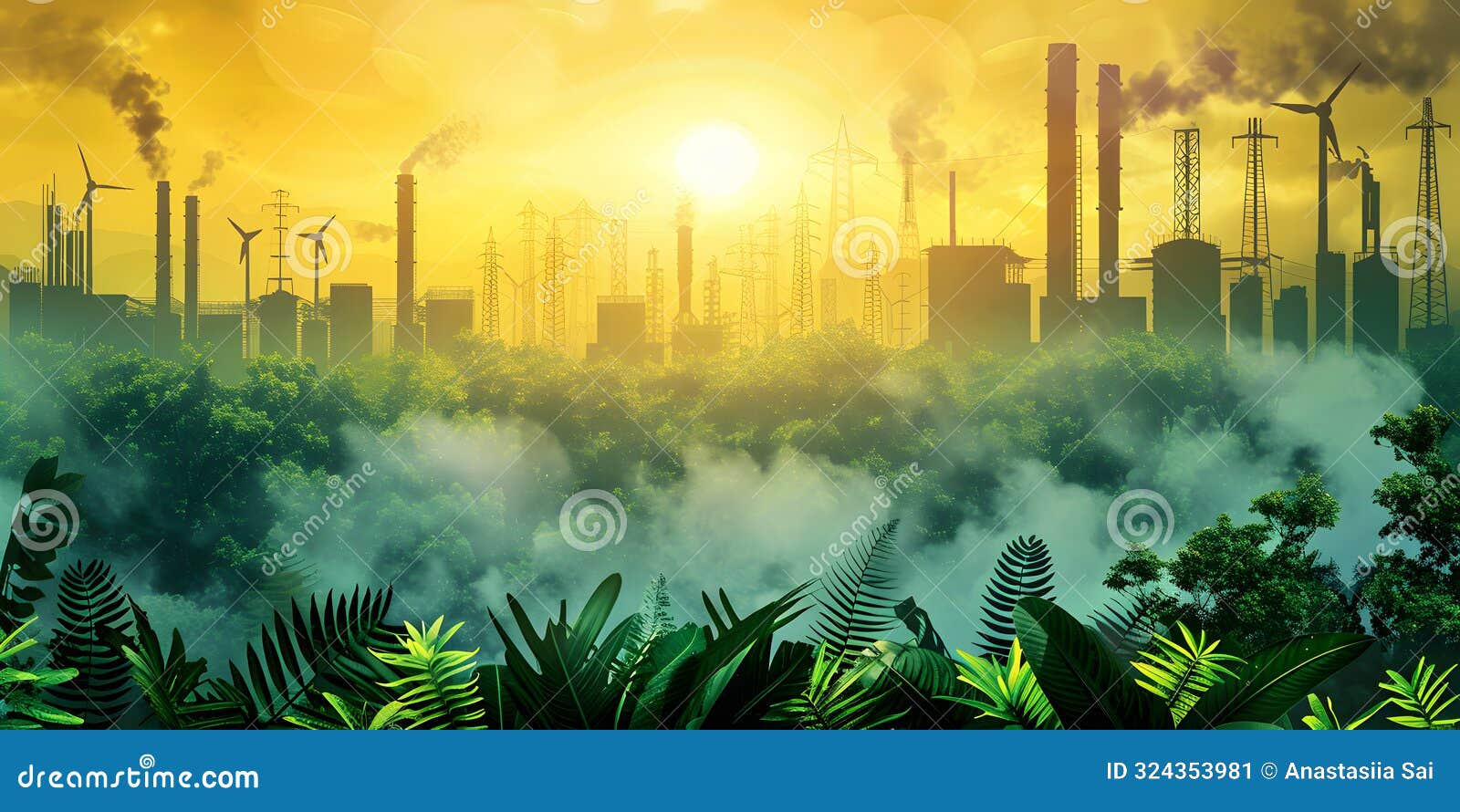 Pollution of planet earth stock image. Image of ecological - 324353981