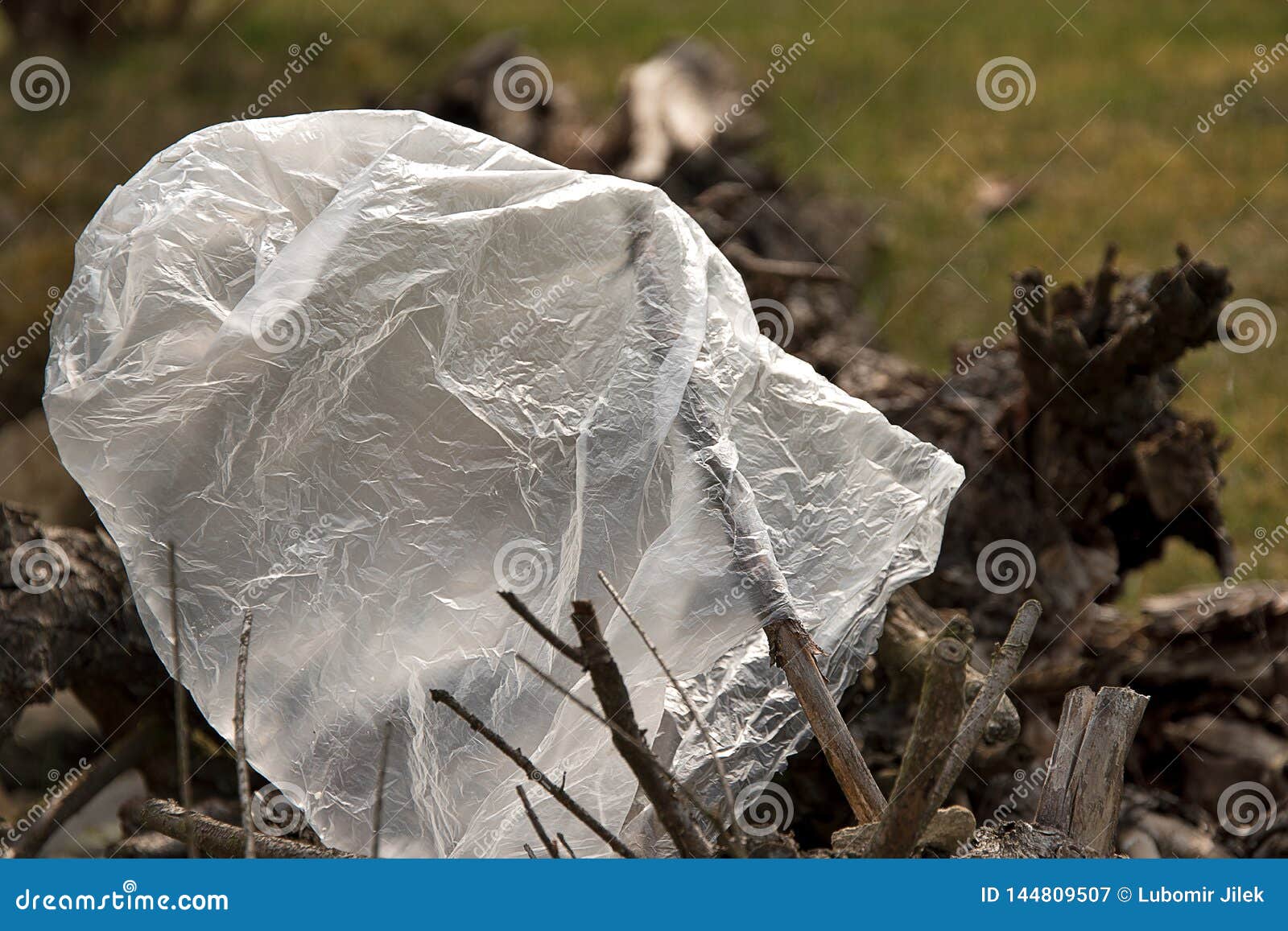 Pollution of Plastics on the Planet. Plastic Bags Flying Over the ...