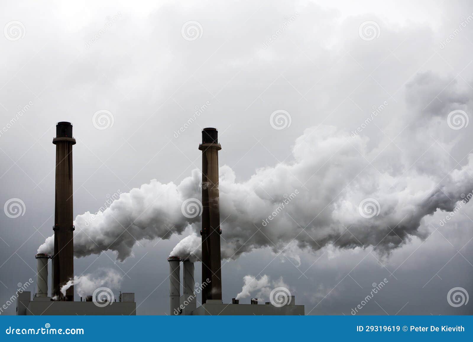Pollution by a Power Station Stock Image - Image of coal, carbon: 29319619