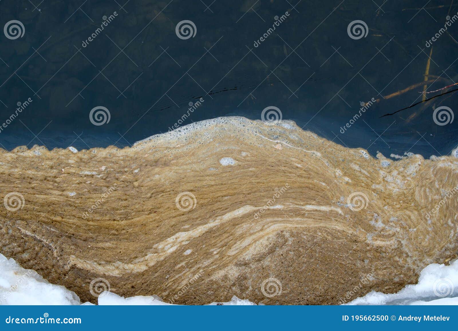 Pollution Of A Reservoir, Lake, River. Plastic Bottles And Trash ...