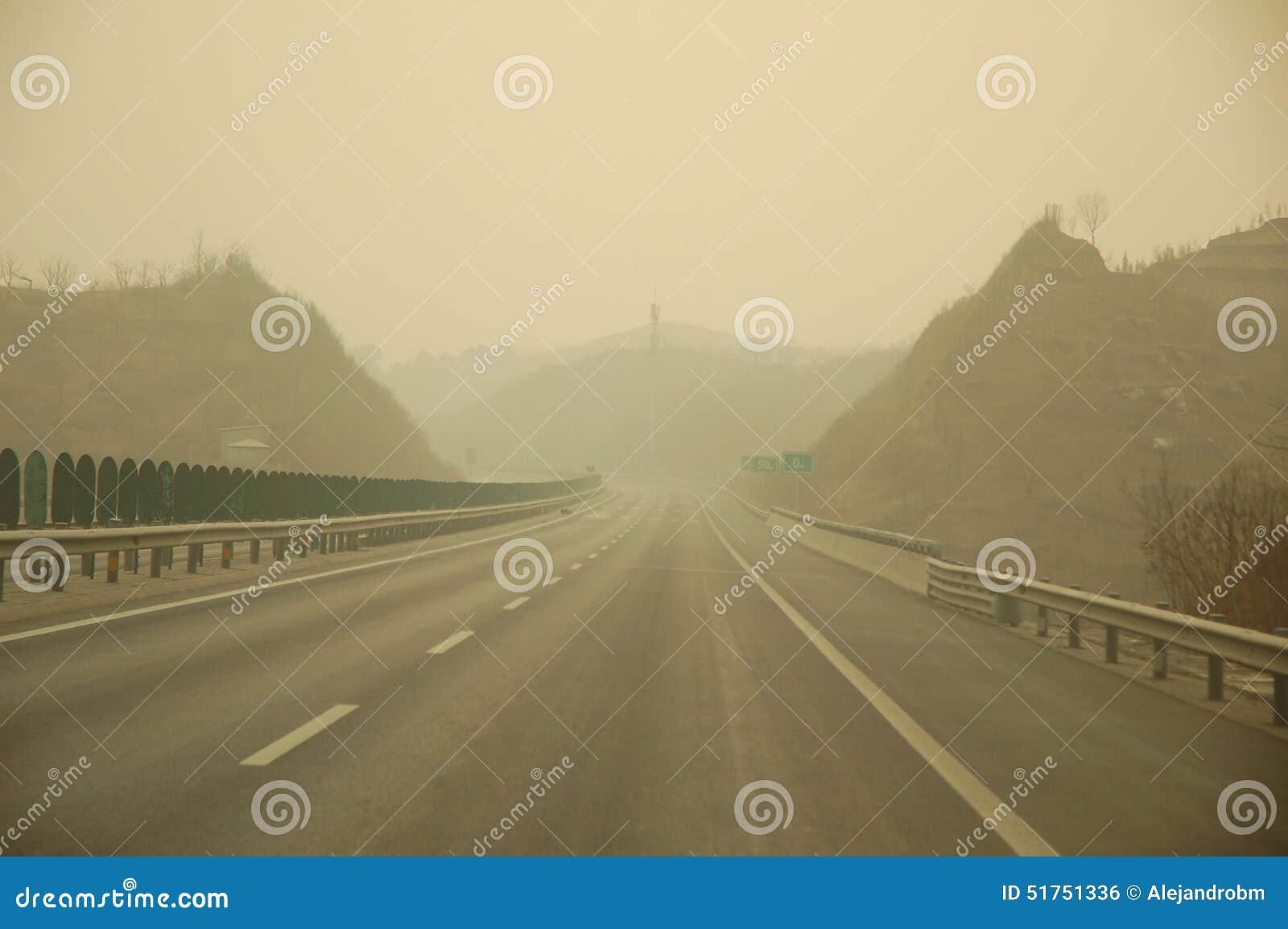 Pollution stock photo. Image of long, gateway, misty - 51751336