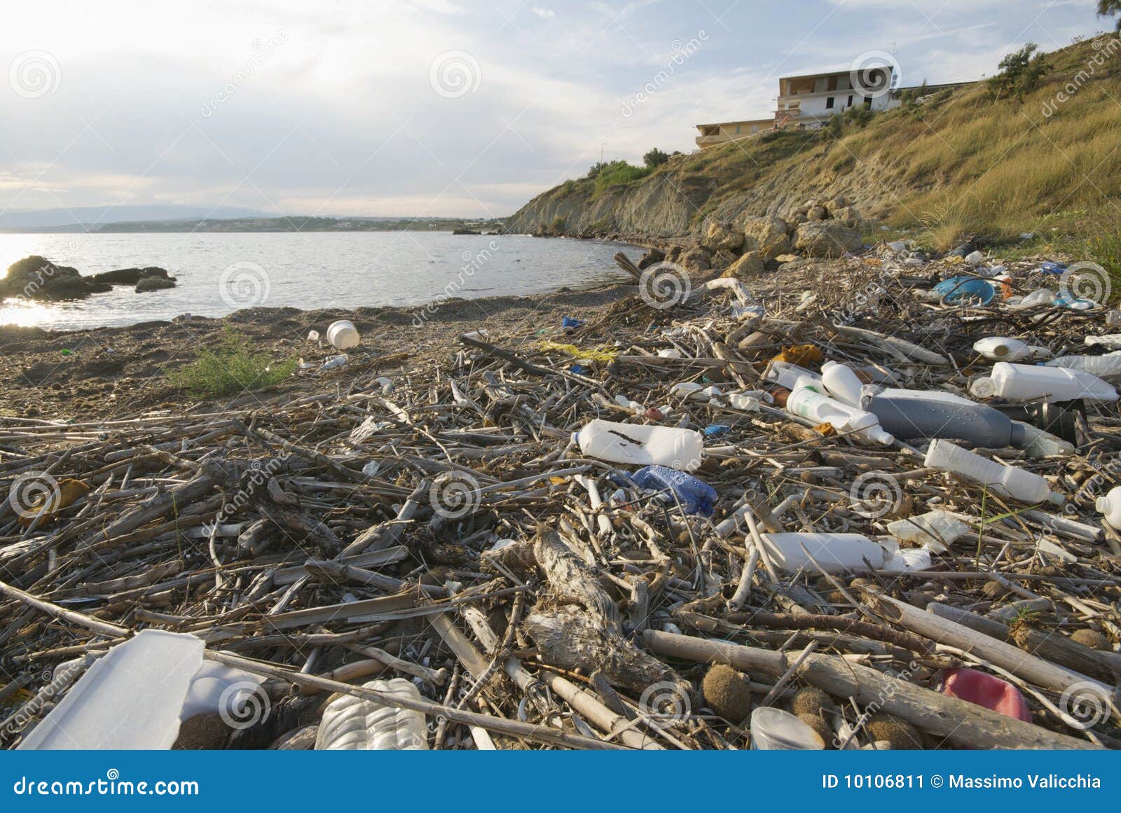 Pollution in seaside editorial photo. Image of trash - 10106811
