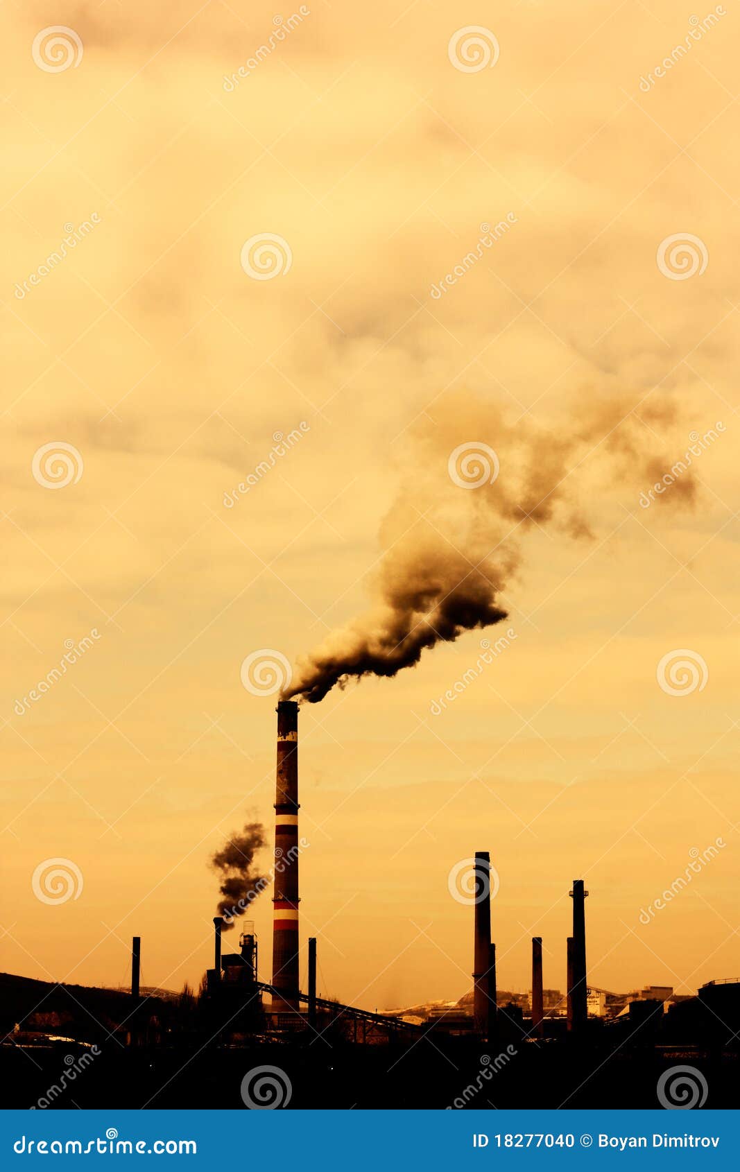 Air Pollution Smoke From Pipes And Factory Stock Photography ...