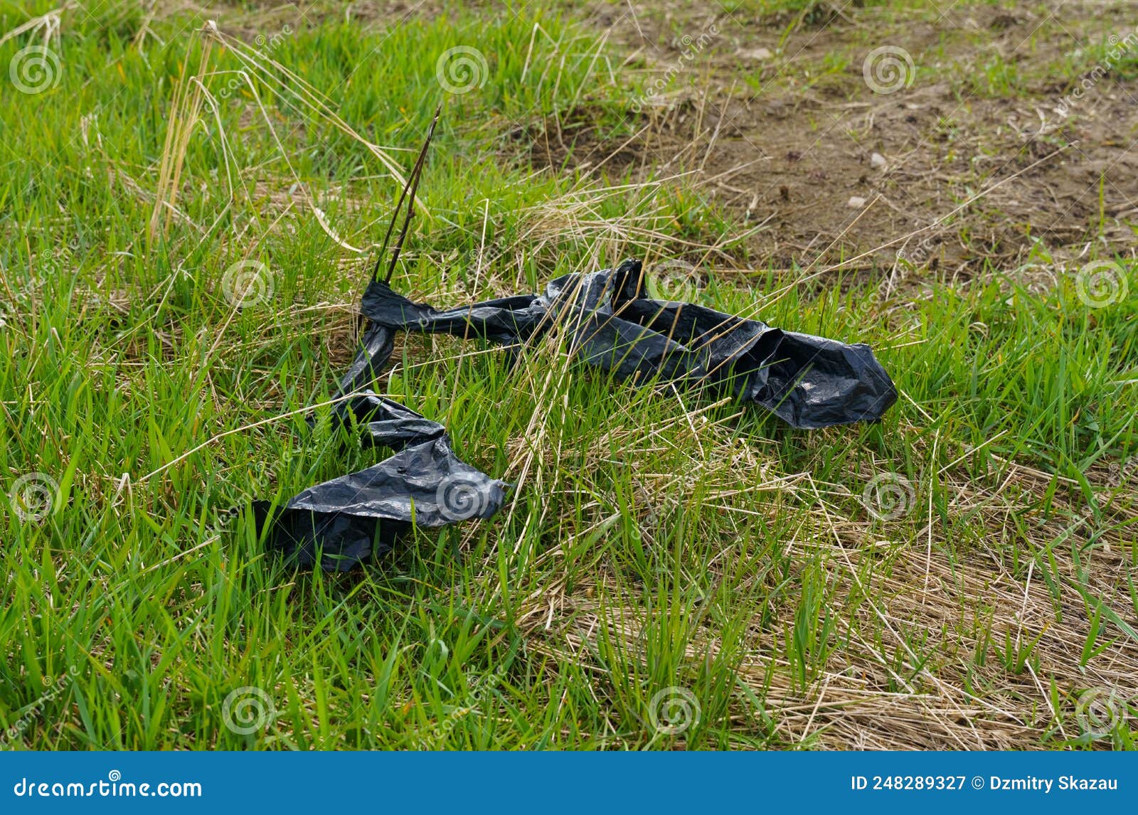 Pollution of the Surface of the Earth with Polyethylene Waste. Stock ...