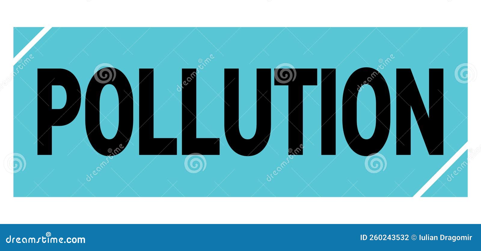 POLLUTION Text on Blue-black Grungy Stamp Sign Stock Illustration ...