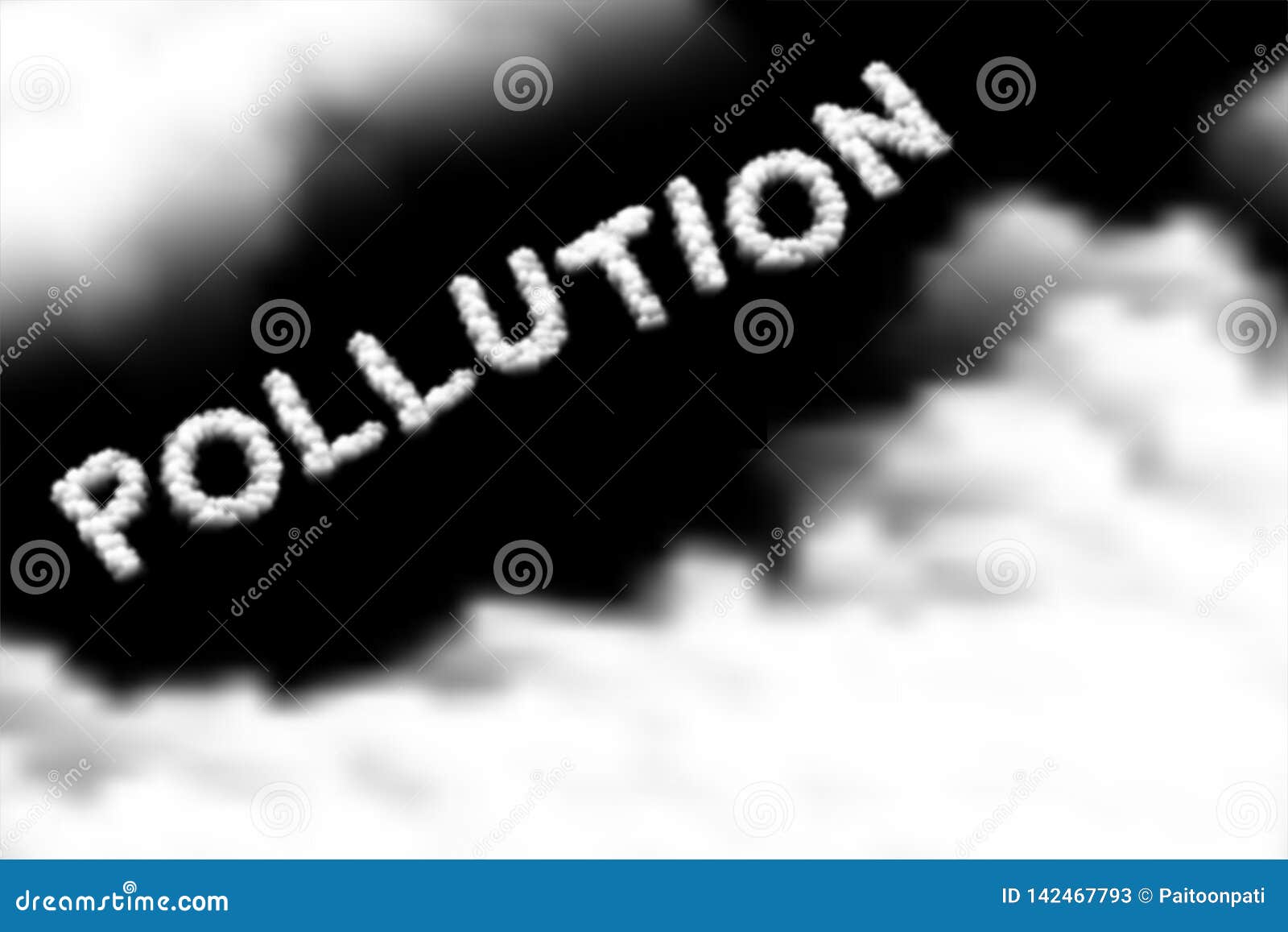 Pollution Text Cloud or Smoke Pattern, PM 2.5 Dirty Dust Concept Design ...