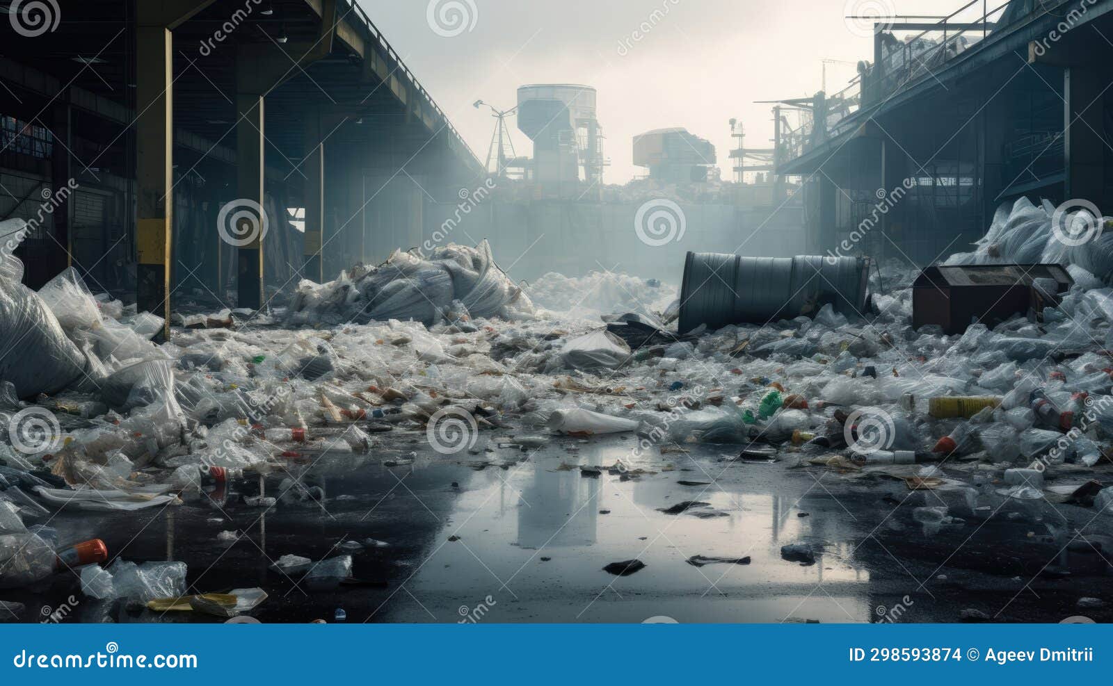 Heap Trash Isolated Pile Rubbish Garbage Stack Litter Background Peel From Banana And Stub