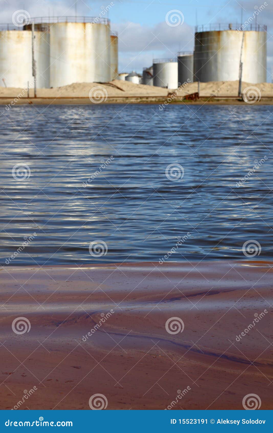Pollution of water by fuel stock image. Image of fuel - 15523191