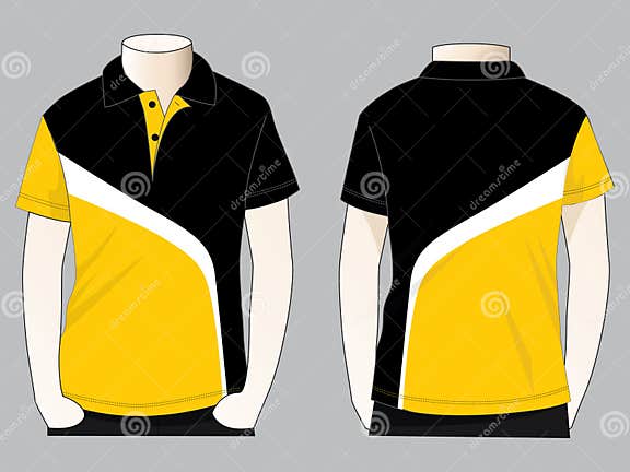 Three Color Polo Shirt Design Vector Stock Illustration - Illustration ...