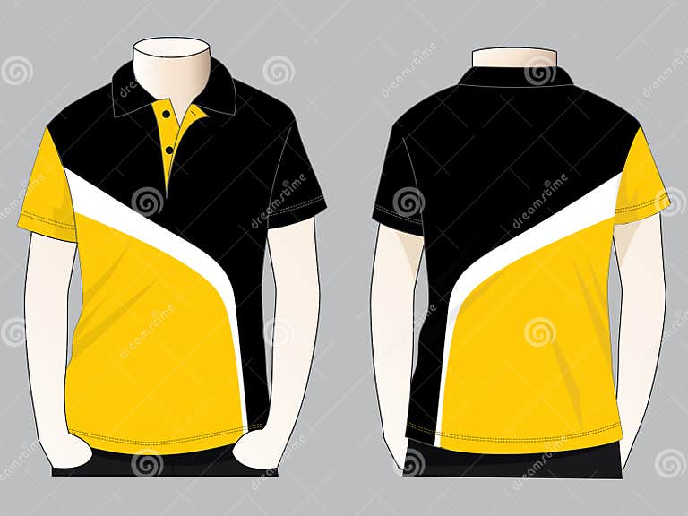 Three Color Polo Shirt Design Vector Stock Illustration - Illustration ...