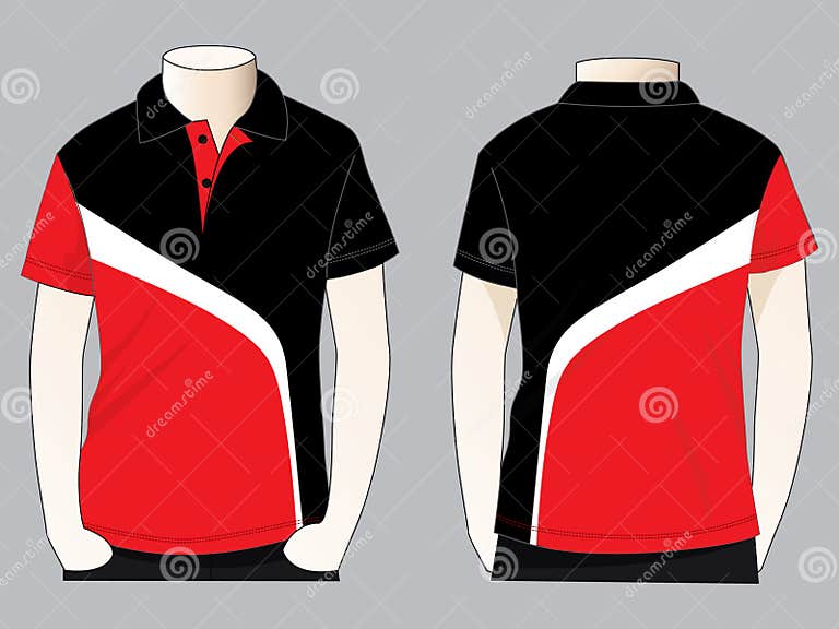 Three Color Polo Shirt Design Vector Stock Illustration - Illustration ...