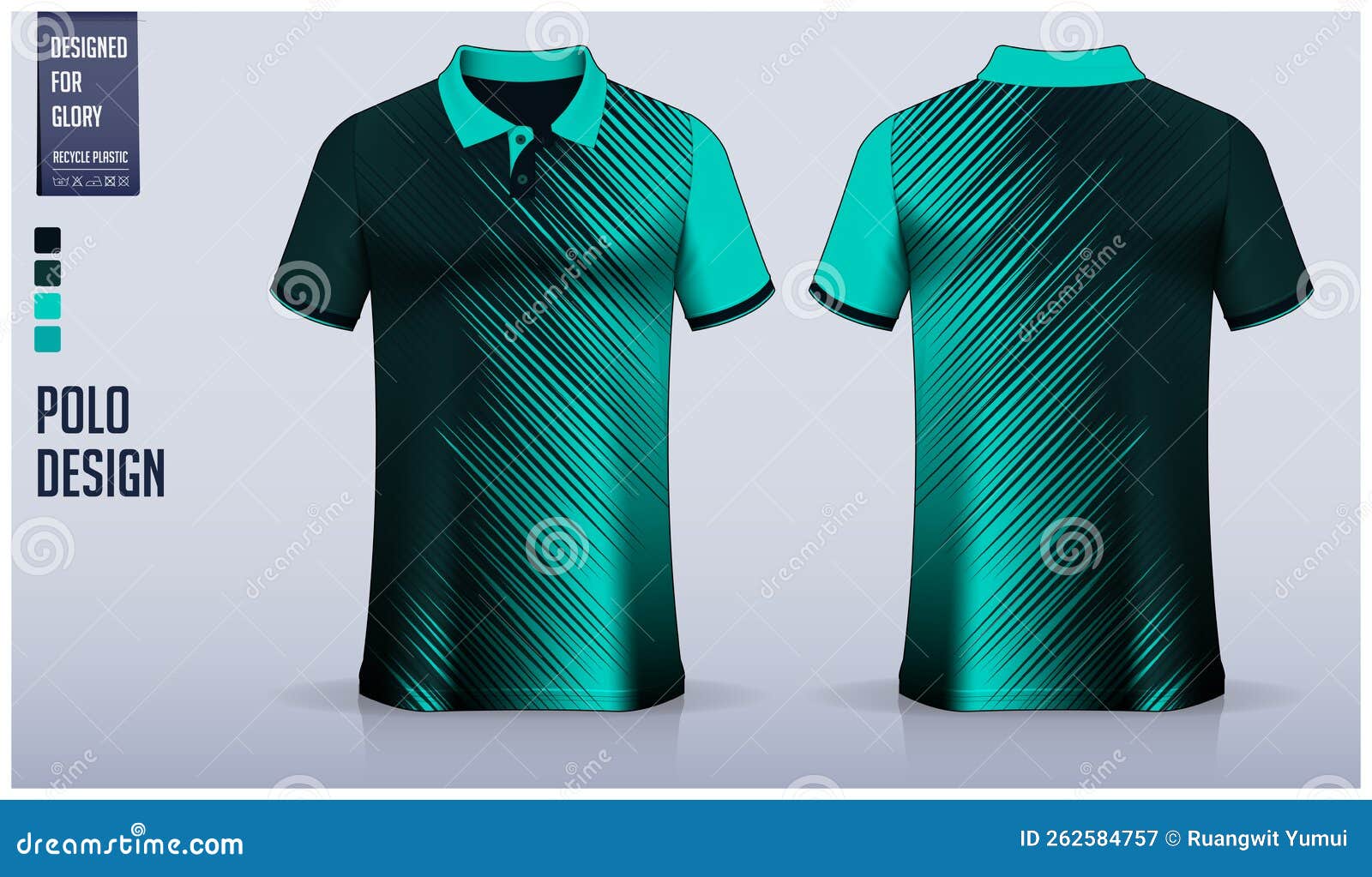 Green Polo Shirt Mockup Template Design for Soccer Jersey, Football Kit ...
