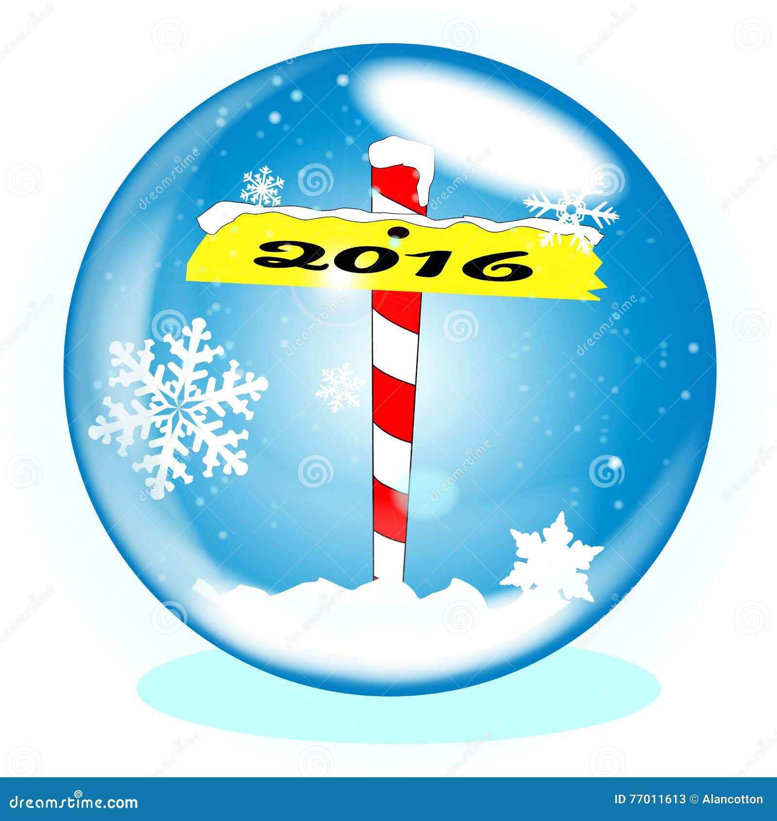 Polo Nord Un Globo Da 2016 Inverni Illustrazione Vettoriale ...