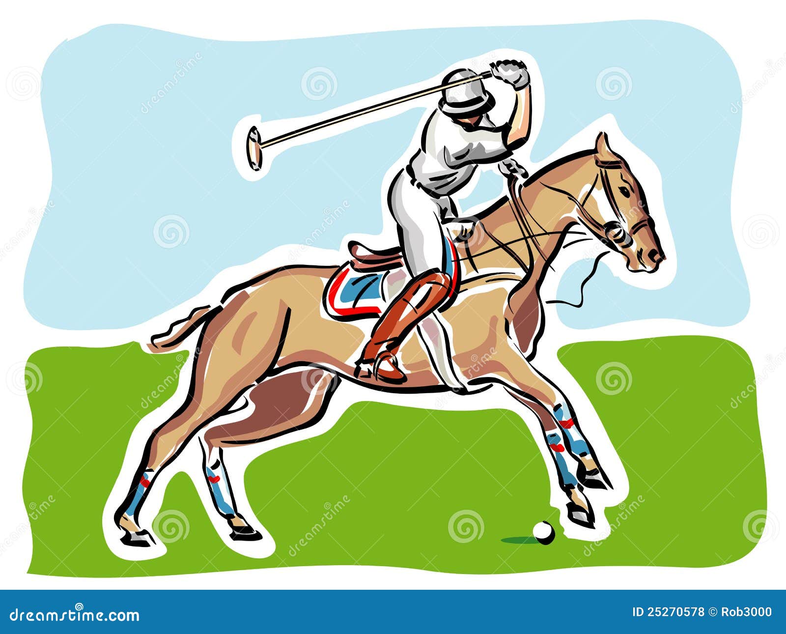 Polo Player stock vector. Illustration of game, boots - 25270578