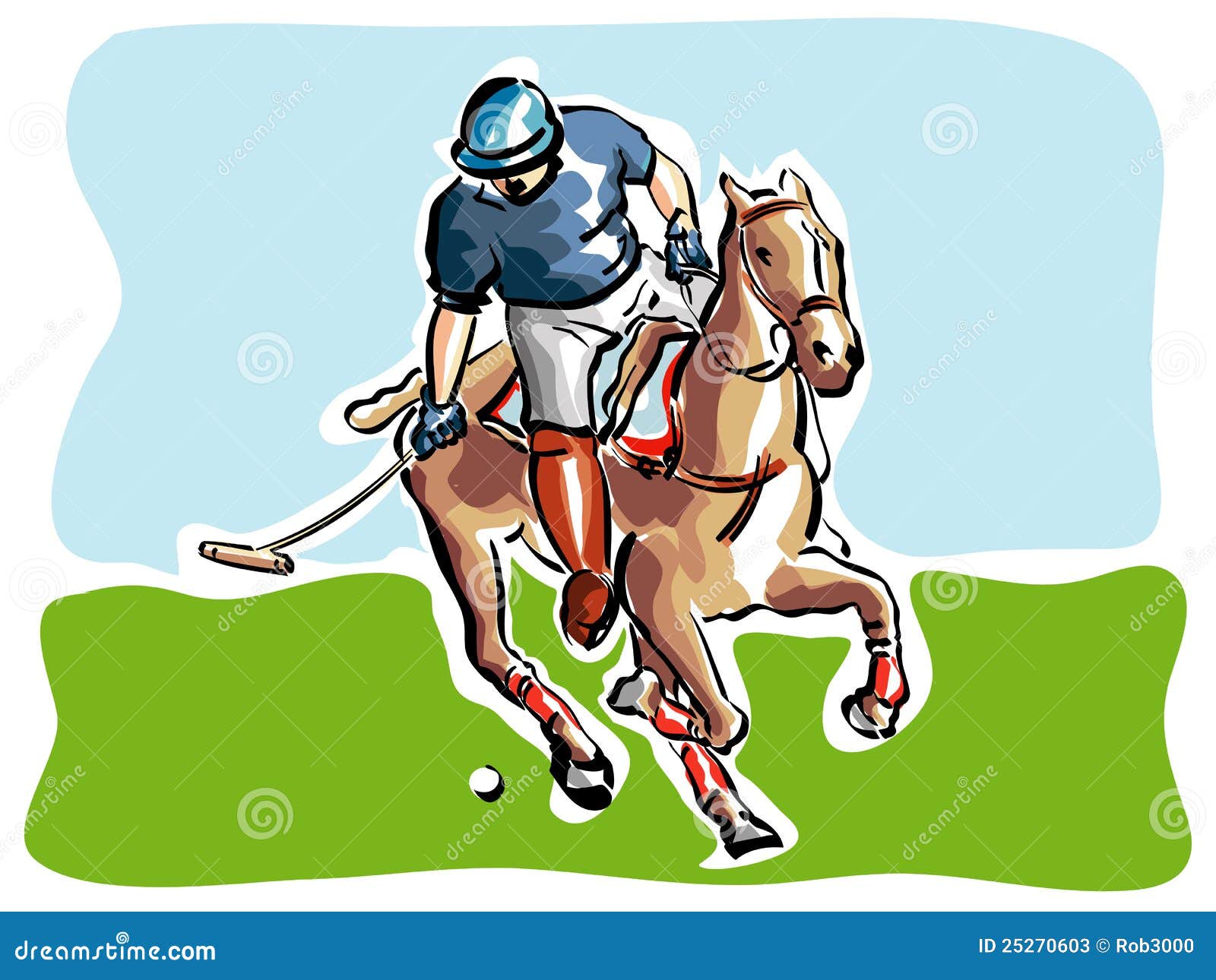 Polo Player stock vector. Illustration of polo, team - 25270603
