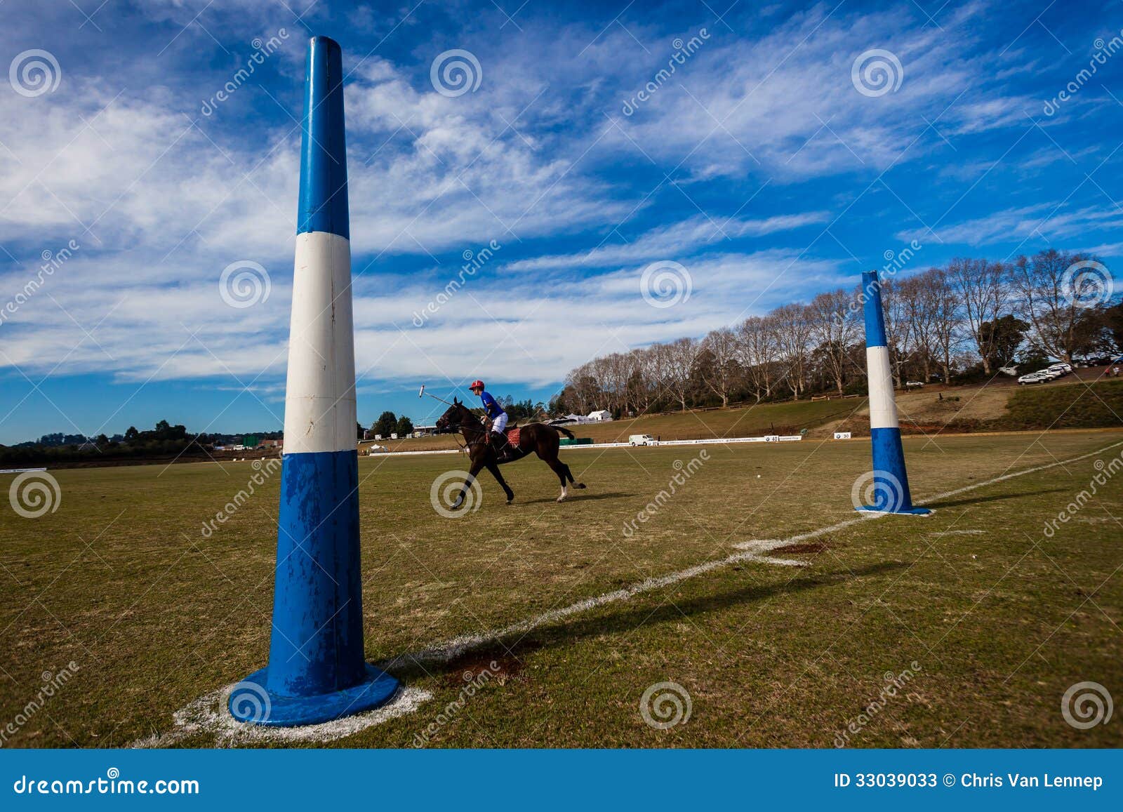 Polo Rider Goals Field Blue Photo stock éditorial - Image du buts ...