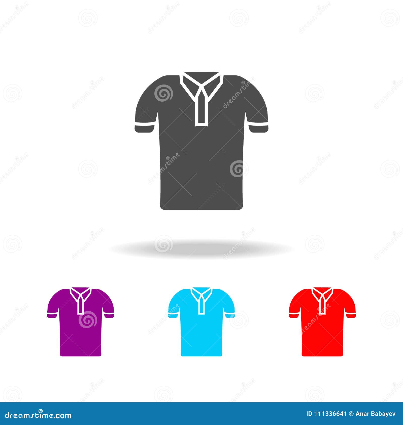 Polo Shirt Icon. Elements of Clothes in Multi Colored Icons for Mobile ...