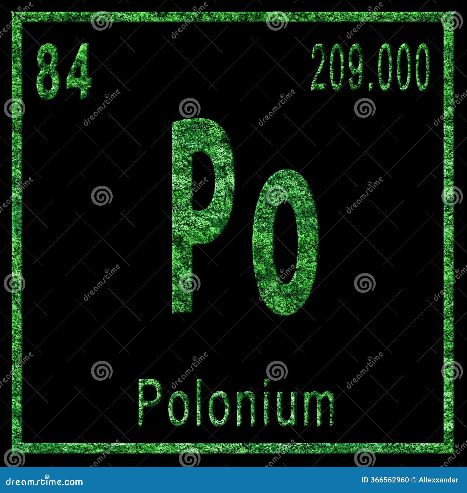 Polonium Po Chemical Element Of Periodic Table Isolated On White ...