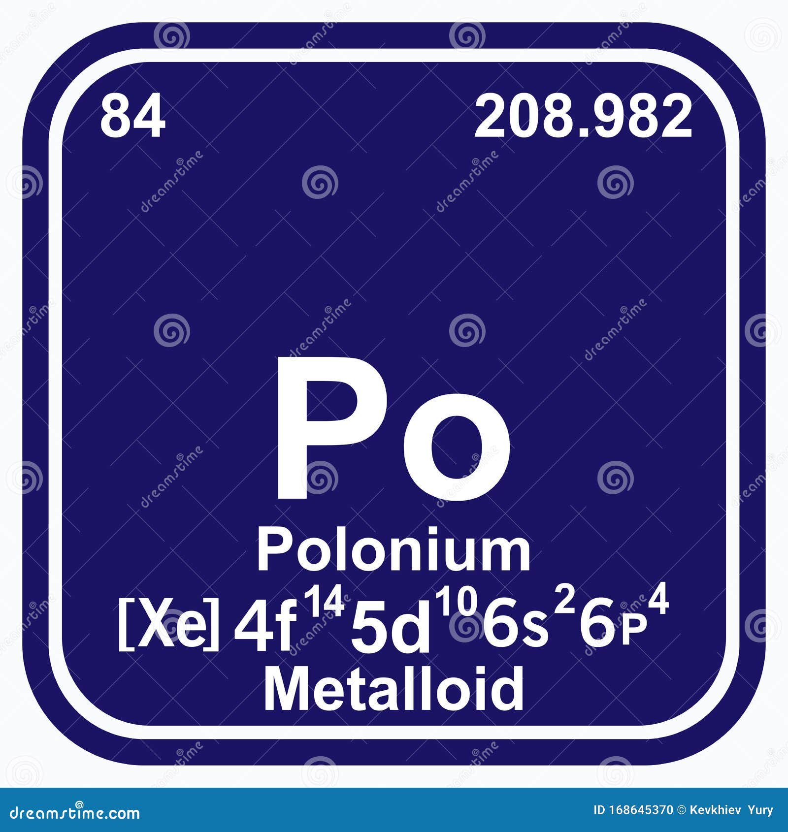 Polonium Periodic Table Of The Elements Vector Illustration Eps 10 ...
