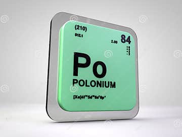 Polonium - Po - Chemical Element Periodic Table Stock Illustration ...
