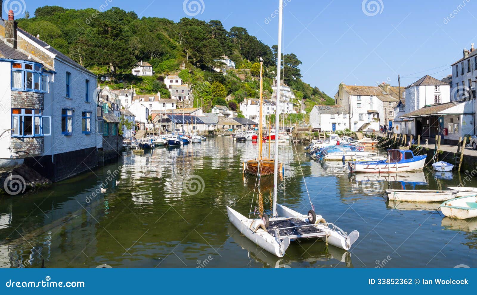 Polperro Harbour Cornwall England Stock Photo - Image of england ...