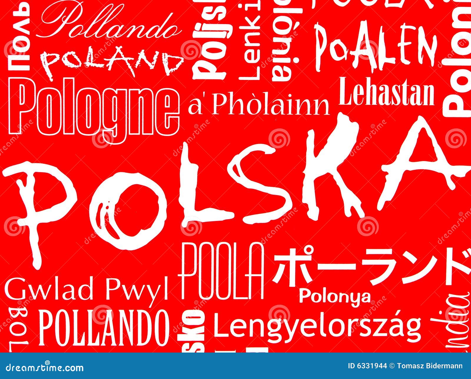 Polska, Polen, Pologne stock abbildung. Illustration von symbol - 6331944