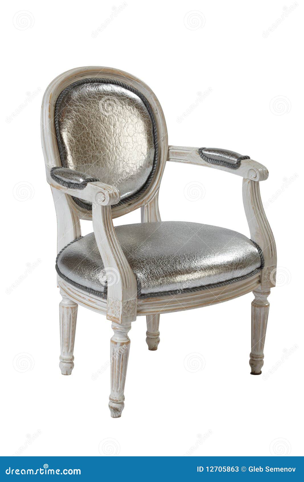 Poltrona bianca immagine stock. Immagine di cuoio, morbido - 12705863