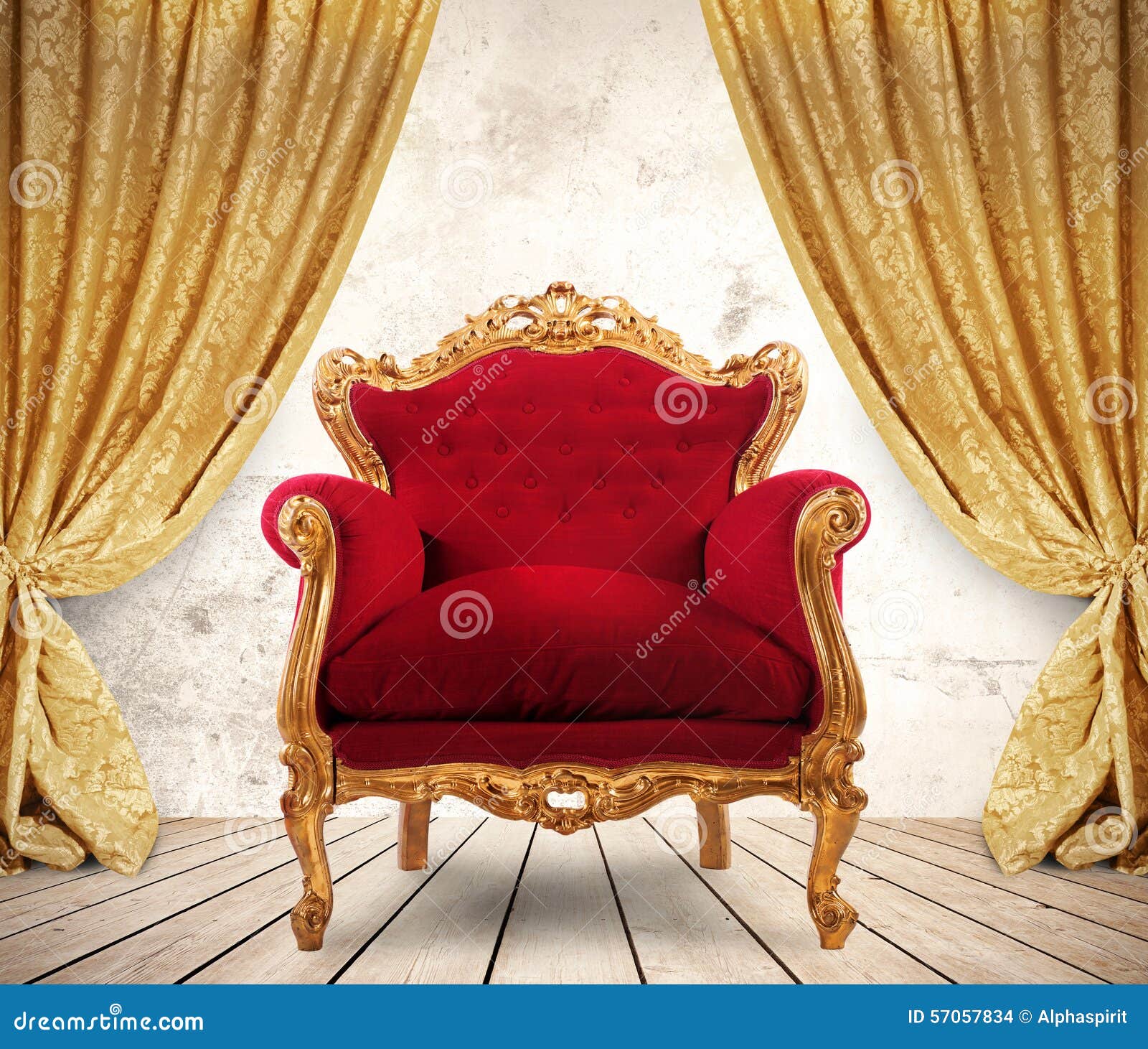 Poltrona reale fotografia stock. Immagine di interno - 57057834