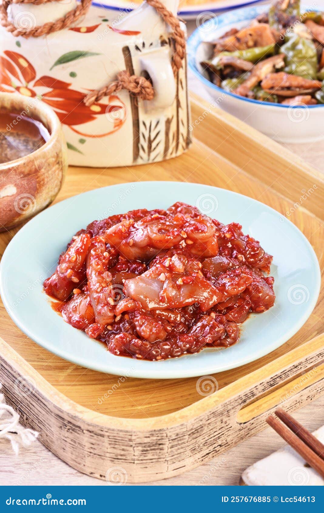 Polvo salgado coreano imagem de stock. Imagem de marinado - 257676885