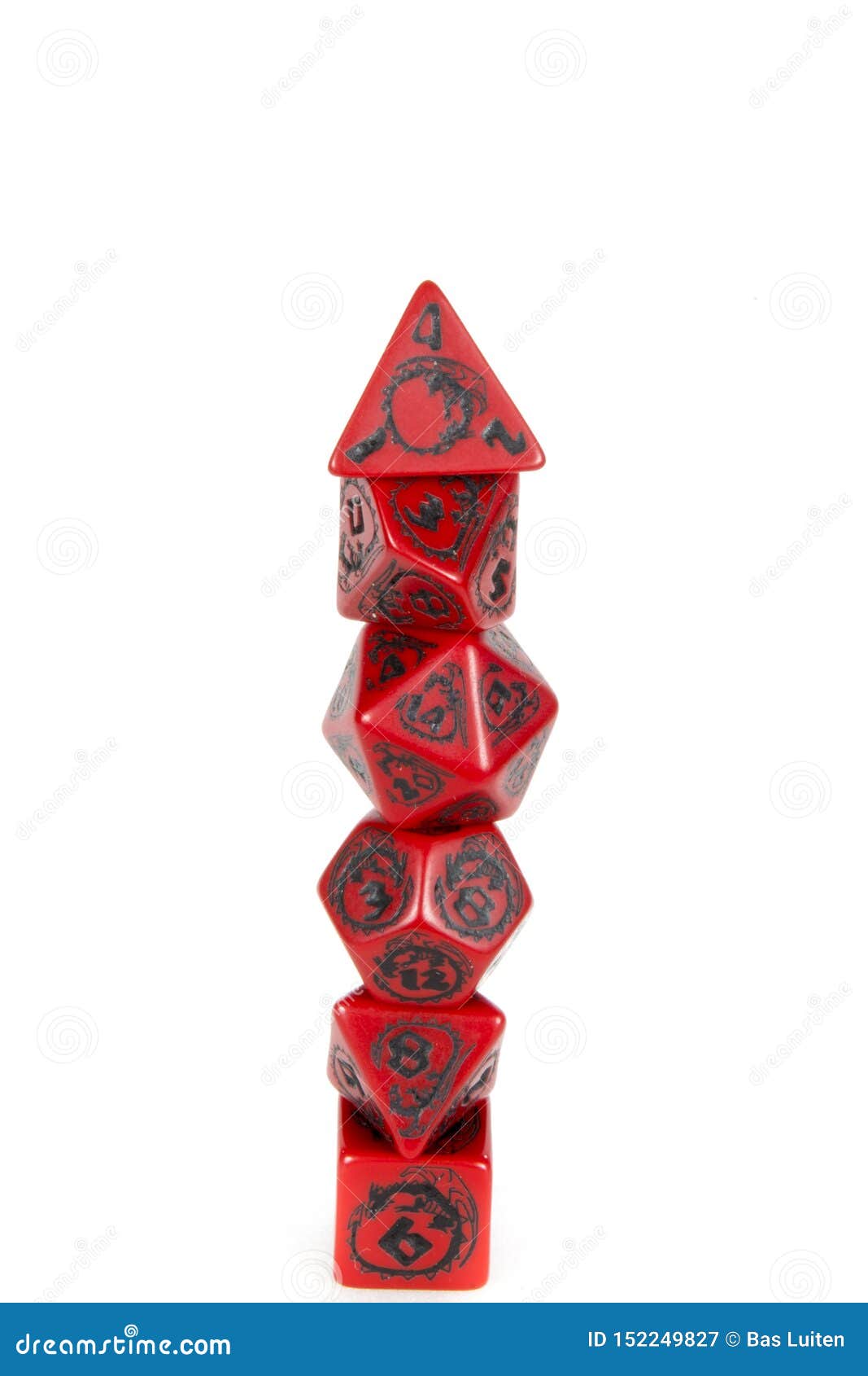 Poly Dice Tower Red and Black Stock Image - Image of chance, dungeons ...
