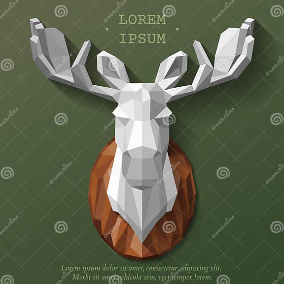 Poly elk head stock vector. Illustration of koala, north - 67167034