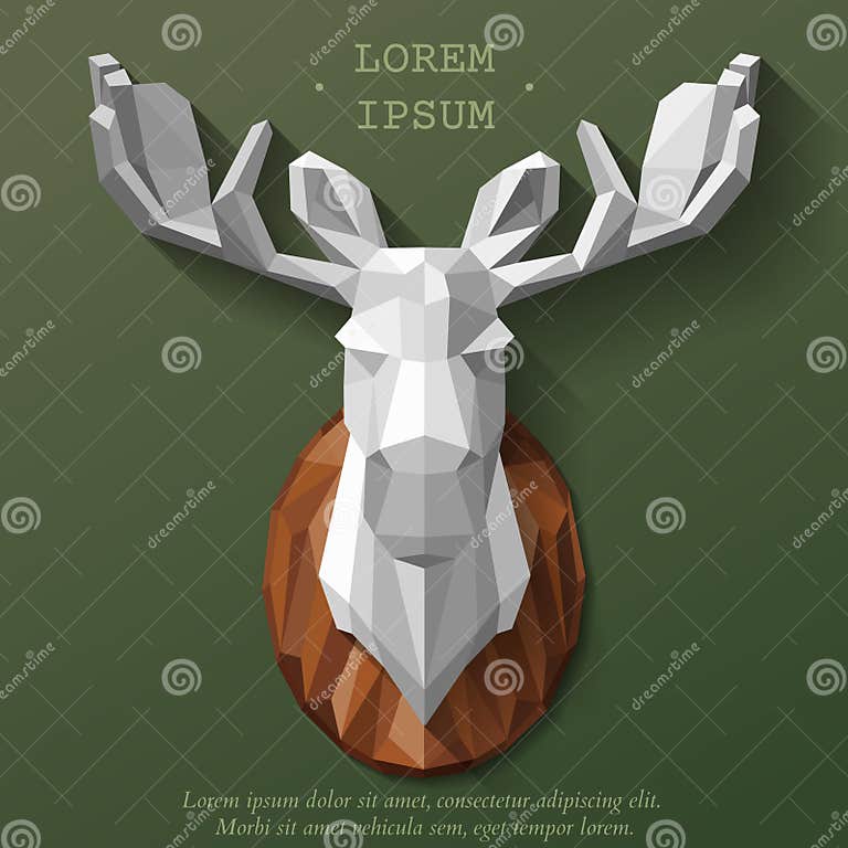 Poly elk head stock vector. Illustration of koala, north - 67167034