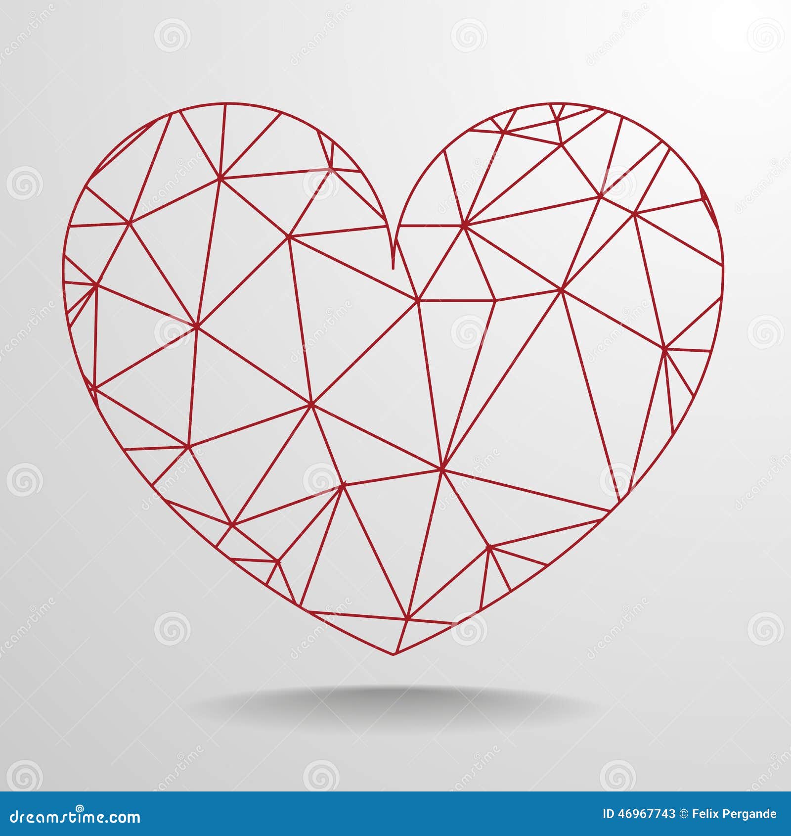 Poly_heart_02 stock illustration. Illustration of jewel - 46967743