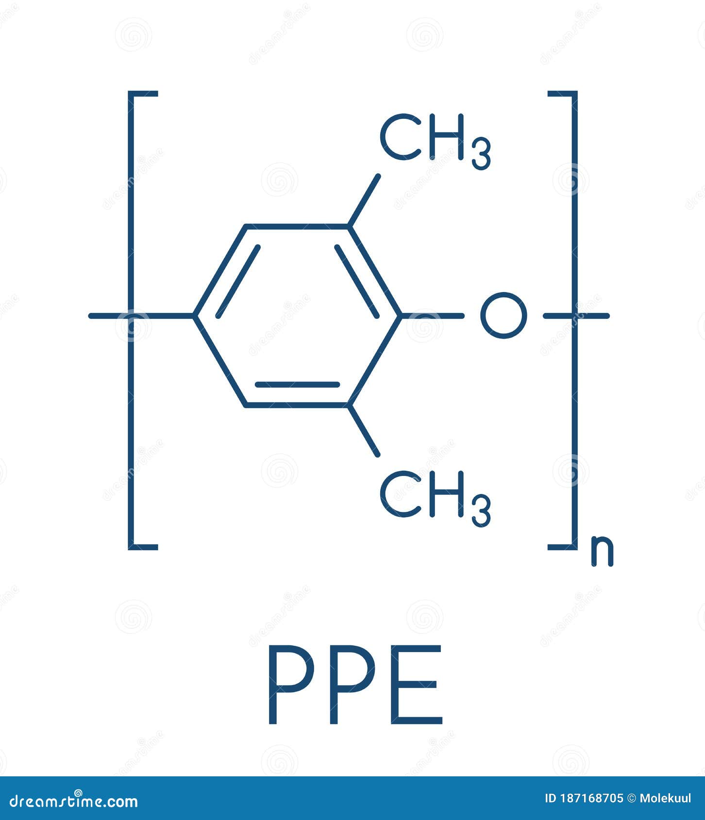 Polyp-phenylene Oxide PPO Polymer, Chemical Structure. Also Known As ...