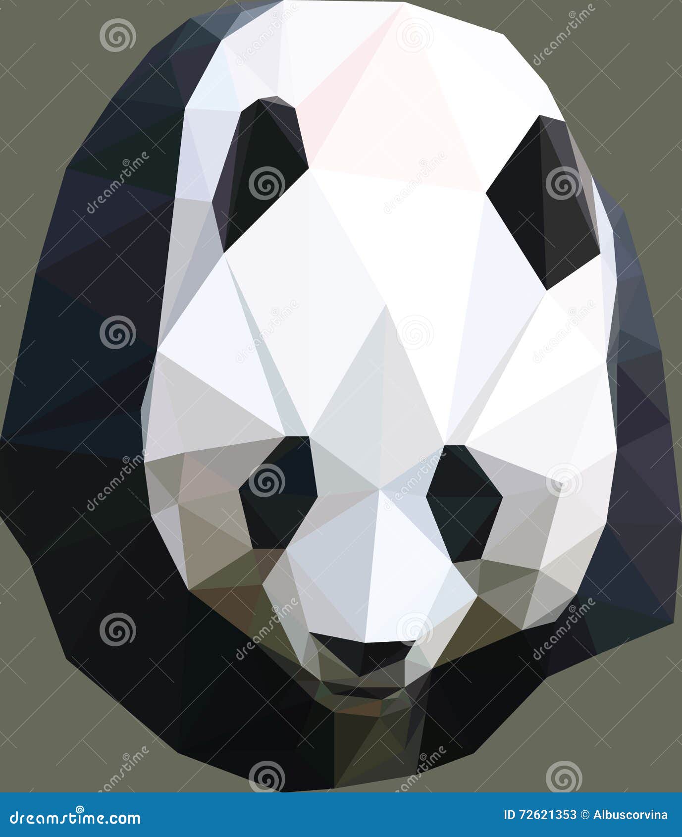 Poly Panda stock illustration. Illustration of polystyle - 72621353