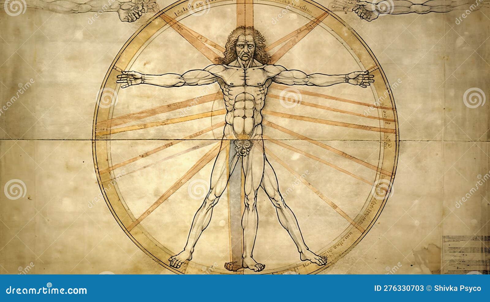 Poly Vitruvian Generative AI Stock Illustration - Illustration of ...