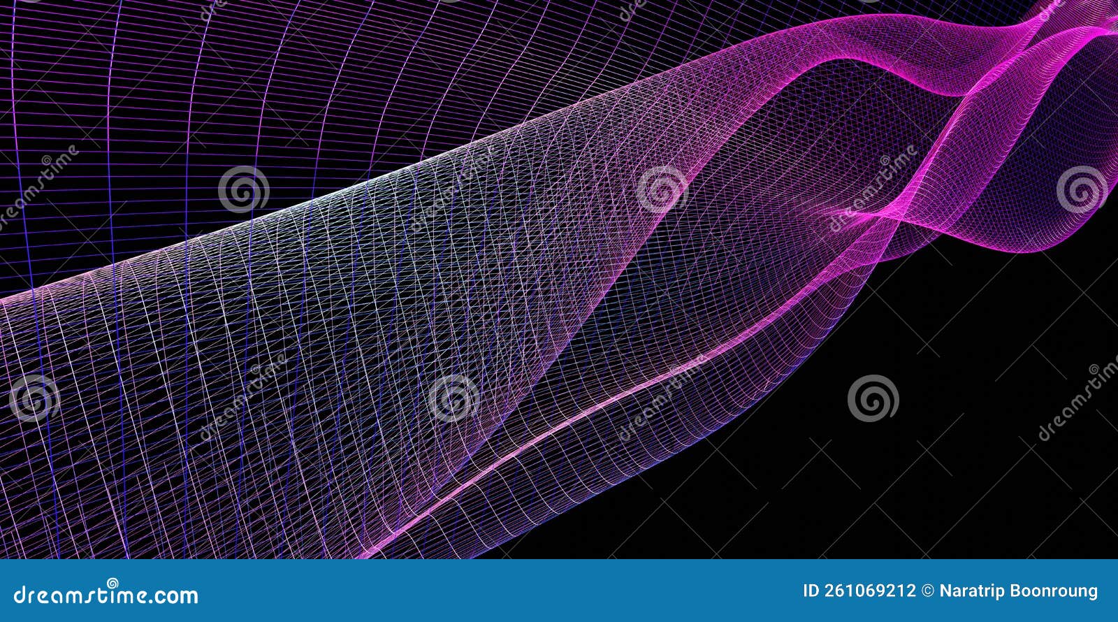 Poly Wire Grid Swaying Mesh Abstract Background Net of Glitter 3D ...