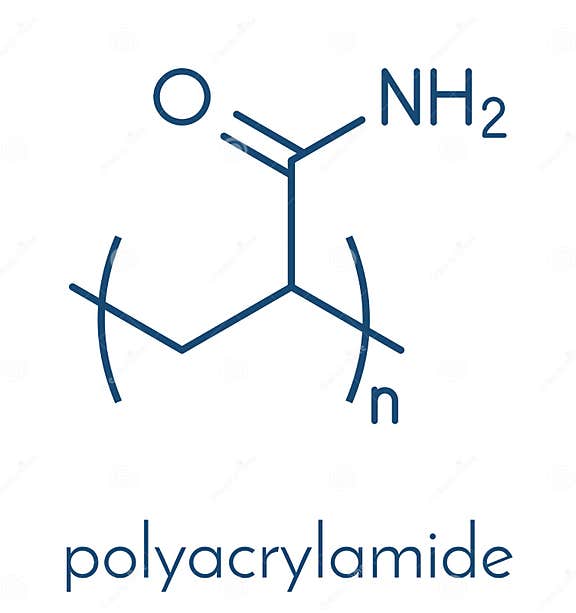 Polyacrylamide PAM Polymer, Chemical Structure. Skeletal Formula. Stock ...