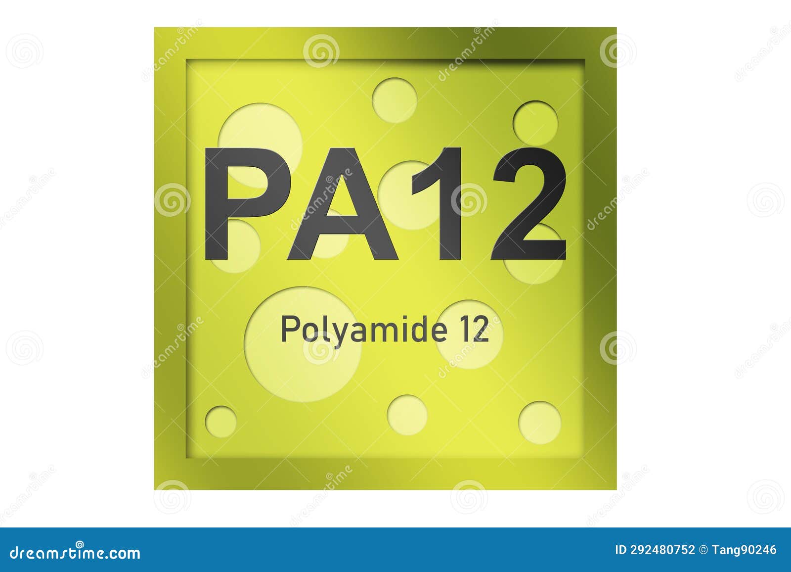 Polyamide 12 (PA12) Polymer Symbol Isolated Stock Illustration ...