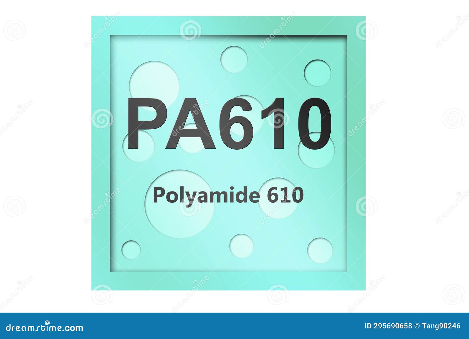Polyamide 610 (PA610) Polymer Symbol Isolated Stock Illustration ...