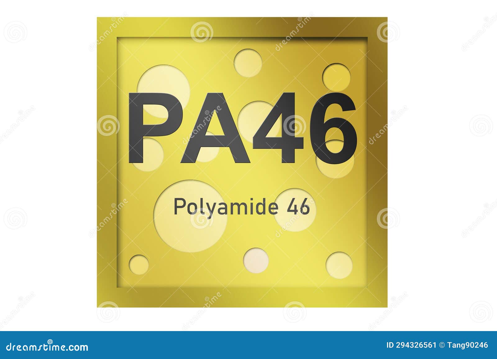 Polyamide 46 (PA46) Polymer Symbol Isolated Stock Illustration ...